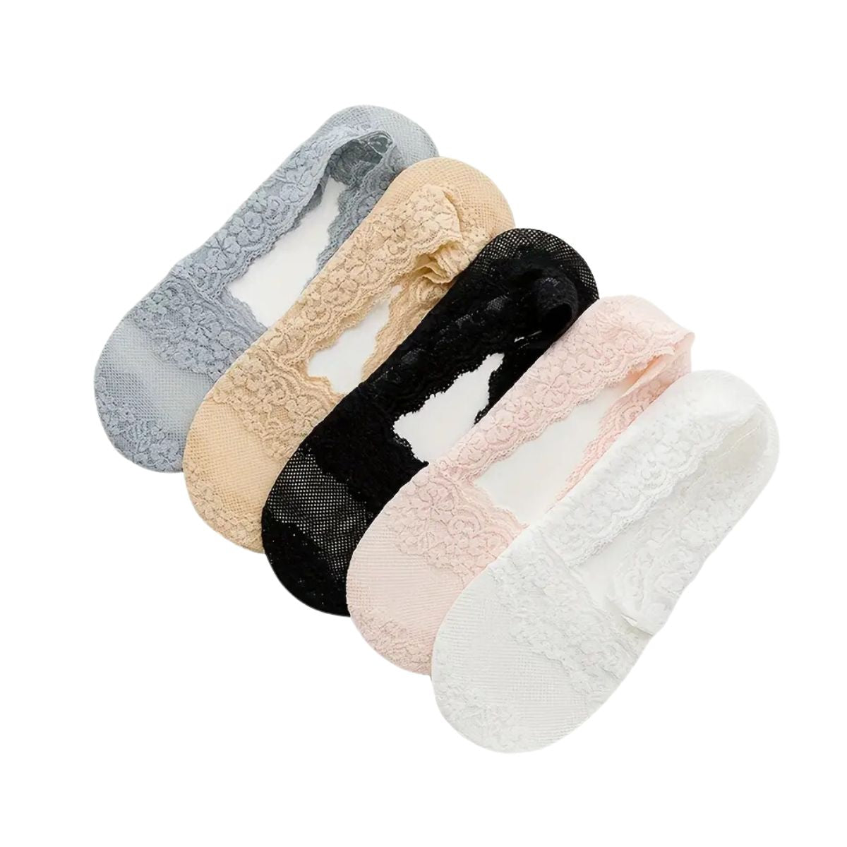 12 Pares Tin Protector Invisible Para Dama Encaje Y Liso – racotex