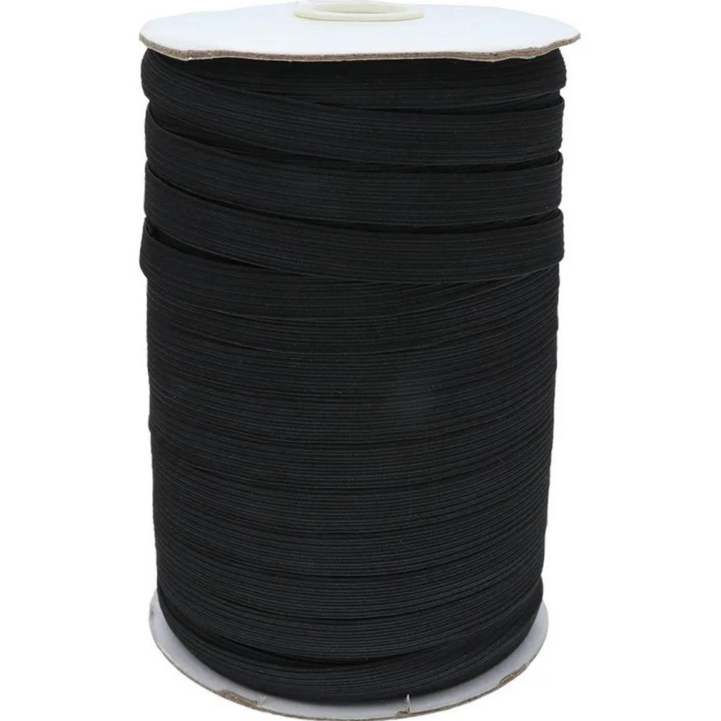 Elastico Trenzado Negro 10mm Rollo 100mts Resorte Ropa Banda – racotex